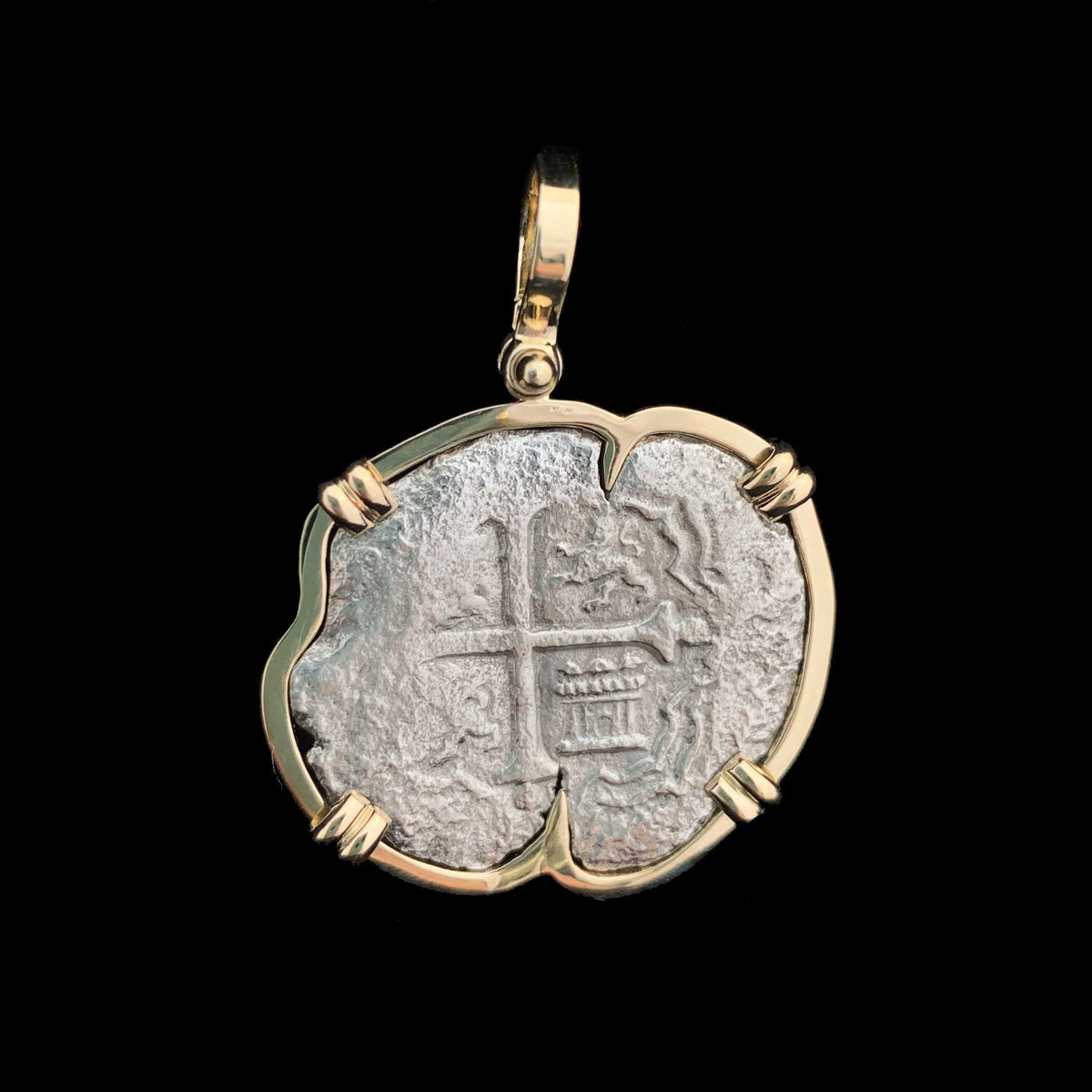 MOUNT SAMPLE - 14k Gold Flat Wire custom mount for a 4 reale sized coi – MFST