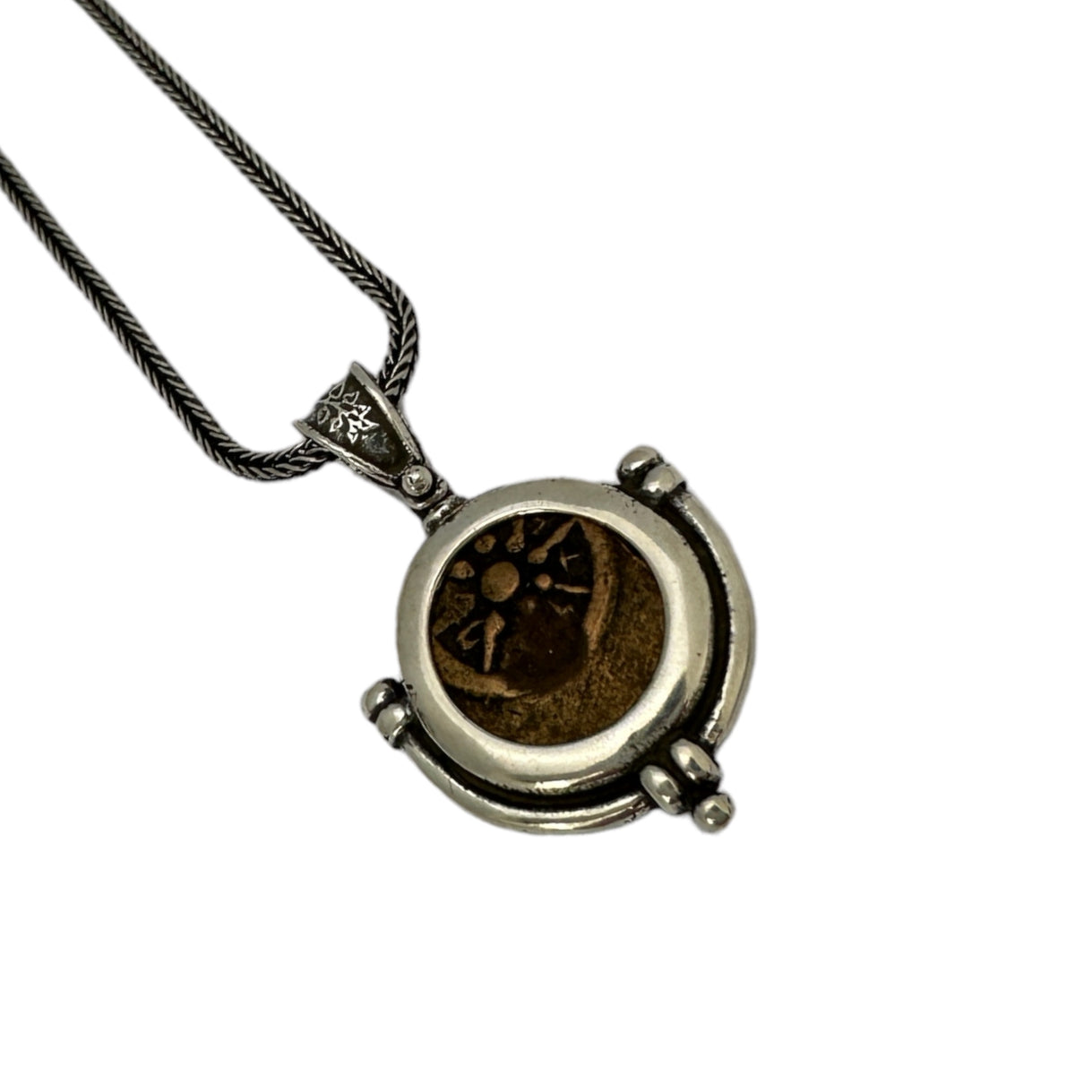 Widow's Mite Sterling Silver Pendant adjustable 16"/18" silver chain – MFST