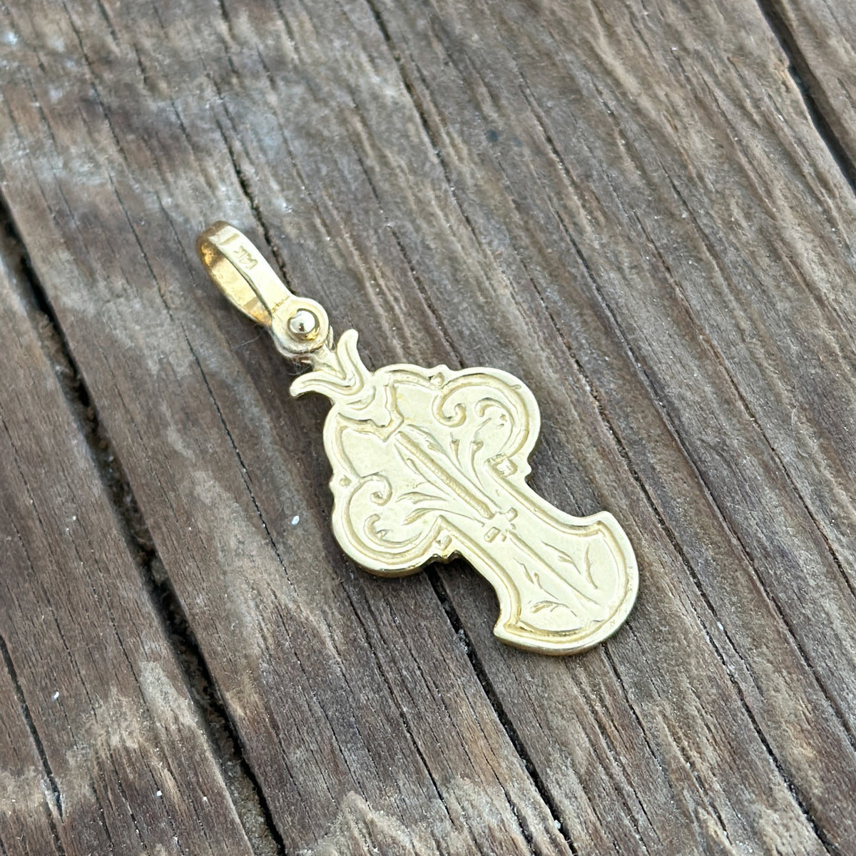 14K Gold Spoon Cross Pendant – MFST