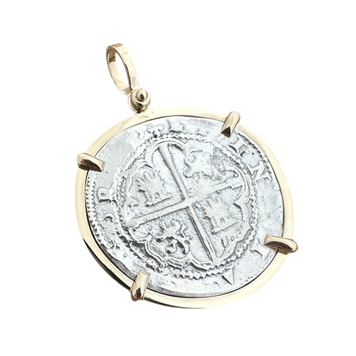 Atocha 2 Reales Shipwreck Coin Pendant 14K Gold | Taffi Fisher ...