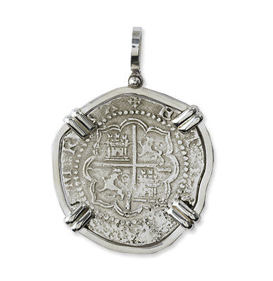 Atocha 4 Reales Silver Coin Pendant Cross Side | Taffi Fisher ...